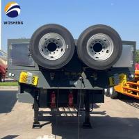 China 80 100 120 ton lowboy low loader lowbed semi trailer with customizable height for sale