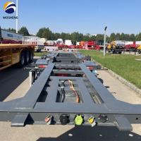China Steel 4 Axles Skeleton 40 Ft Skeletal Chassis Semi Truck Skeleton Trailer for sale