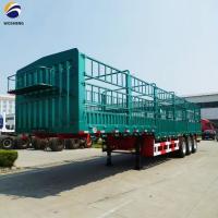 China 3 Axle Fence Semi Trailer For Transporting Vegetable And Livestock 12400x2500x3650mm for sale