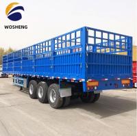 China 3 Axle Fence Semi Trailer For Transporting Vegetable And Livestock 12400x2500x3650mm for sale