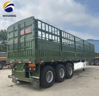 China 50T Capacity 3 Axle 12.4m Side Wall Fence Semi Trailer Customizable and Classic Type for sale