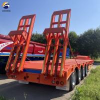 China Lowbed Semi Trailer 60-100 Ton 4 Axle for Heavy Duty Truck and Trailer Transportation for sale