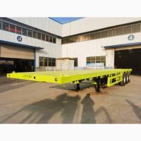 China 50ft 53ft Flatbed Semi-Trailer 3 Axle Steel Flatbed Trailers for on Truck Trailer for sale