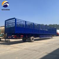 China High Fence Semi Trailer for Bulk Cargo 3 Axle 4 Axle Stake Type Truck Trailer for sale
