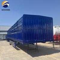 China High Fence Semi Trailer for Bulk Cargo 3 Axle 4 Axle Stake Type Truck Trailer for sale