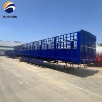 China High Fence Semi Trailer for Bulk Cargo 3 Axle 4 Axle Stake Type Truck Trailer for sale