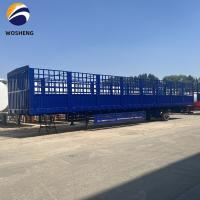 China High Fence Semi Trailer for Bulk Cargo 3 Axle 4 Axle Stake Type Truck Trailer for sale