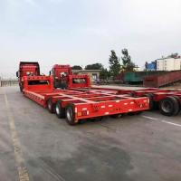 China Hydraulic Lift 4 Axle 80T Detachable Gooseneck Lowbed Semi Trailer 16000x3000x1100mm for sale
