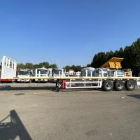 China 12500x2500x1600-3100mm  3-4 Axles Fuwa Axle Flatbed Semi Trailer Suitable for Container for sale