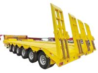 China Dual Line Brake System 40T-100T Steel Container Trailer for Heavy Duty Transportation for sale