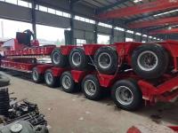 China Dual Line Brake System 40T-100T Steel Container Trailer for Heavy Duty Transportation for sale