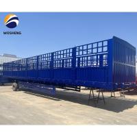 China 12400x2500x3650mm Steel 3 Axle 4 Axle Fence Truck Semi Trailer for in Various Colors for sale