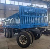 China Steel 2/3 Axles 10-30 Ton Flatbed Trailer with Fence Stake and T30/30 Brake System for sale
