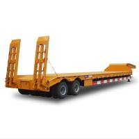 China Hydraulic Low Platform Semi-trailer for Low Loader Trailer Max Payload 30-100tons for sale