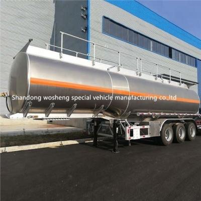 China Stainless Steel Aluminum Alloy Tank Trailer Max Payload 30000 kg for Liquid Transport for sale