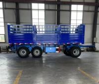 China Customer's Request 3 Axle Draw Bar Fence Full Trailer with Fence Stake for sale