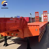 China 30-150tons Truck Trailer Semi-Trailer Low Bed Lowboy Semi Trailer for Heavy Duty Equipment for sale
