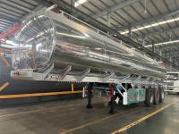 China Standard 28 Ton Landing Gear 3 Axles 25-60 CBM Aluminum Alloy Fuel Tank Semi-Trailer for sale