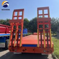 China 9.0-22.5 Rim 3 Axle 60T Lowbed Truck Semi Trailer for Heavy-Duty  Equipment for sale
