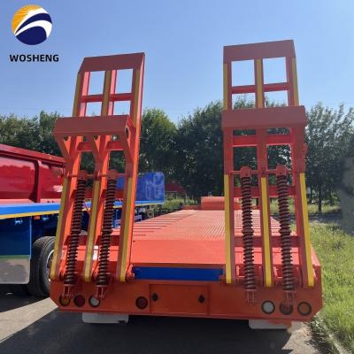 China 9.0-22.5 Rim 3 Axle 60T Lowbed Truck Semi Trailer for Heavy-Duty  Equipment for sale