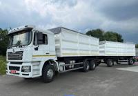 China 3 Axle Drawbar Towing Dolly Full Truck Trailer With Fence Stake Customer's Request for sale