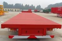 China Q345b Main Beam 3 Axles 20ft 40ft Container Transportation 60-100Tons Flat Bed Flatbed Truck Semi Trailer for sale