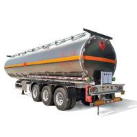 China Standard Axle Tri Axle Stainless Steel Tanker Trailer for Fuel Diesel Crude Transport for sale