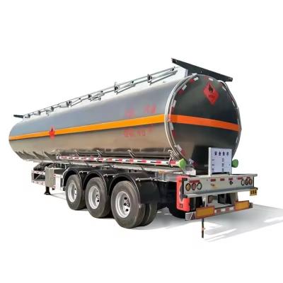 China Standard Axle Tri Axle Stainless Steel Tanker Trailer for Fuel Diesel Crude Transport for sale