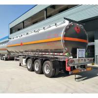 China Standard Axle Tri Axle Stainless Steel Tanker Trailer for Fuel Diesel Crude Transport for sale