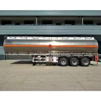 China Standard Axle Tri Axle Stainless Steel Tanker Trailer for Fuel Diesel Crude Transport for sale