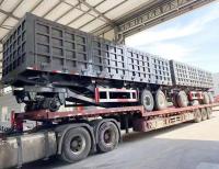 China 3 Axle Draw Bar Side Dump Full Trailer 40-100 tons Drawbar Towing Dolly Full Truck Trailer for sale