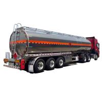 China 45000 Liters Aluminium Alloy Stainless Steel Fuel Tank Semi Trailer with 2/3 Axles for sale