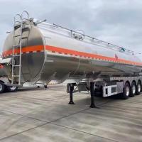 China 45000 Liters Aluminium Alloy Stainless Steel Fuel Tank Semi Trailer with 2/3 Axles for sale