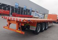 China Semi-Trailer for Carrying Container 3 Axle 4 Axle 20ft 40ft 45ft Flatbed Truck Trailer for sale