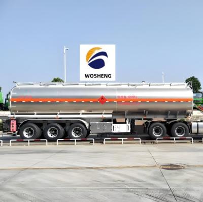 China 4200L Fuel Tanker Semi Trailer Made of Carbon Steel Stainless Steel or Aluminium Alloy for sale