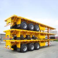 China Flatbed Semi Trailer With 20-80 Tons Capacity In 2/3/4 Axles Of 14M For 40ft Trailer for sale