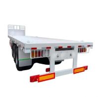 China Flatbed Semi Trailer With 20-80 Tons Capacity In 2/3/4 Axles Of 14M For 40ft Trailer for sale