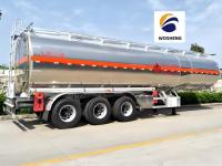 China 4200L Fuel Tanker Semi Trailer Made of Carbon Steel Stainless Steel or Aluminium Alloy for sale