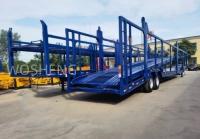China Truck Trailer Wosheng 2 Axles Car Carrier Trailer Double Deck Car Transport Semi Trailer for sale