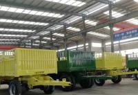 China 500mm Q345 Carbon Steel Draw Bar Fence Full Trailer with 3 Axles 40-100 Tons Capacity for sale