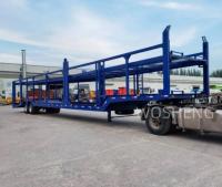 China Truck Trailer Wosheng 2 Axles Car Carrier Trailer Double Deck Car Transport Semi Trailer for sale