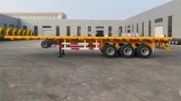 China 12 Set Twist Lock Flatbed Semi Trailer for 30T to 100ton Capacity and Truck Trailer for sale