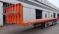 China 12 Set Twist Lock Flatbed Semi Trailer for 30T to 100ton Capacity and Truck Trailer for sale
