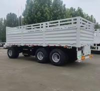 China 40-100 Tons Steel Material Draw Bar Fence Full Trailer with Mechanical Suspension System for sale