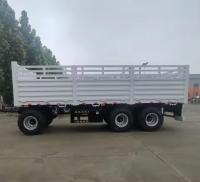 China 40-100 Tons Steel Material Draw Bar Fence Full Trailer with Mechanical Suspension System for sale