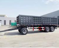 China Customer's Request Full Trailer with 2 Axles 20FT Drawbar Cargo Fence Semi Trailer for sale