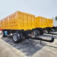 China WOSHENG 2 Axles Cargo Transport Full Trailer with Draw Bar and Customer's Request for sale