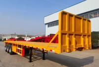 China Side Column Flatbed Semi Trailer Designed for Timber Coil and Steel Container Haulage for sale