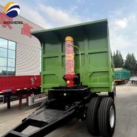 China 3 Axle Draw Bar Side Dump Full Trailer 40-100 tons Drawbar Towing Dolly Full Truck Trailer for sale