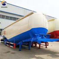 China 3 Axle 45 50 60 cbm Fly Ash Silo Cement Tanker Trailer with Working Press of 2.5 Bar for sale